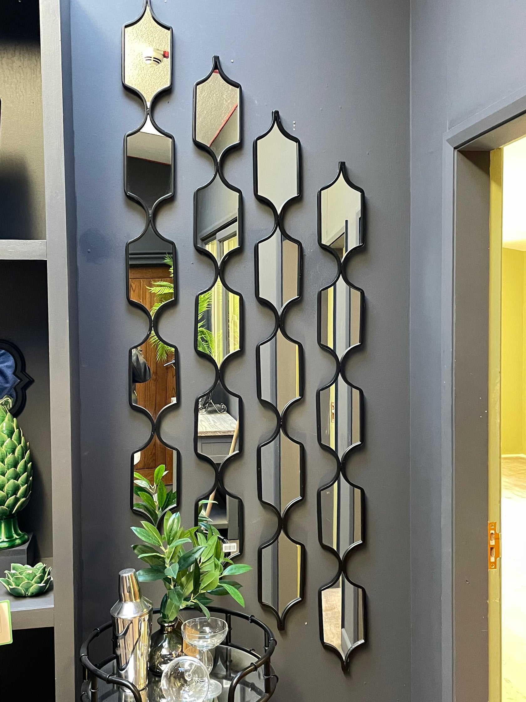 Decorative Black Hanging Mirror – Unique Home Pieces